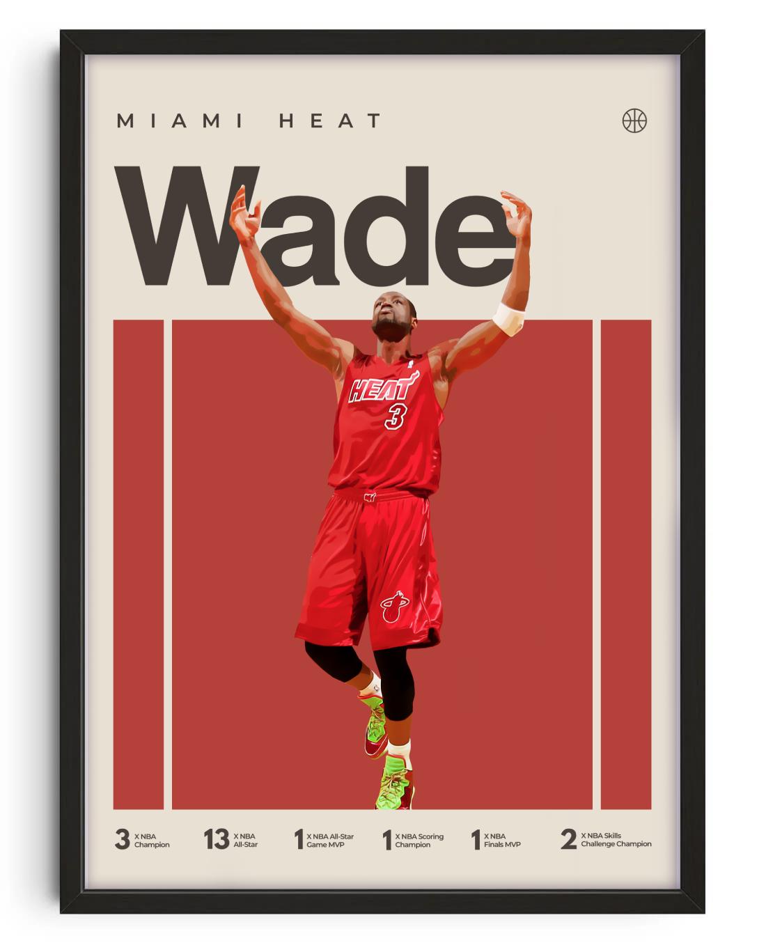 Dwayne Wade poster Miami Heat-Dwayne Wade Poster, Miami Heat-Big Weekend