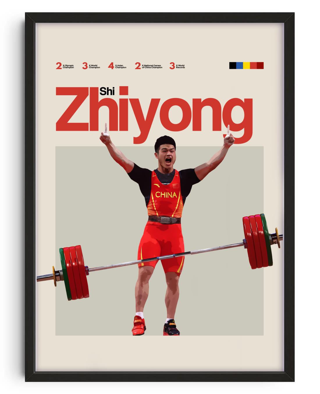 Shi Zhiyong Poster - Team China Weightlifting | BigWeekend Store
