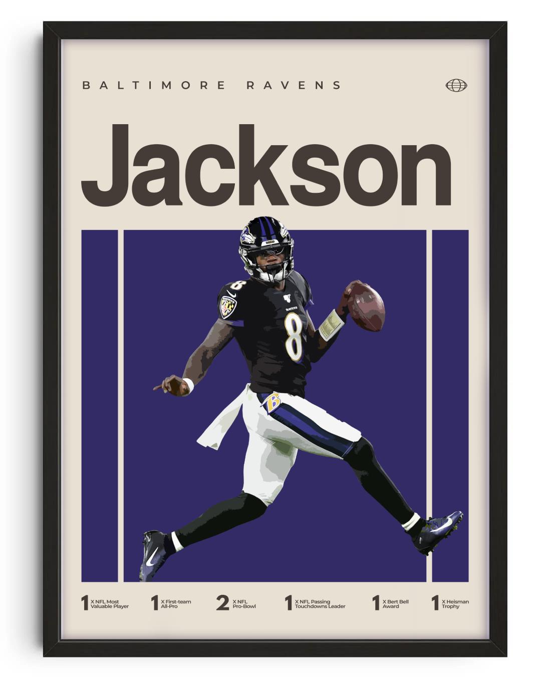 Lamar Jackson Poster - Baltimore Ravens Art Print | BigWeekend Store
