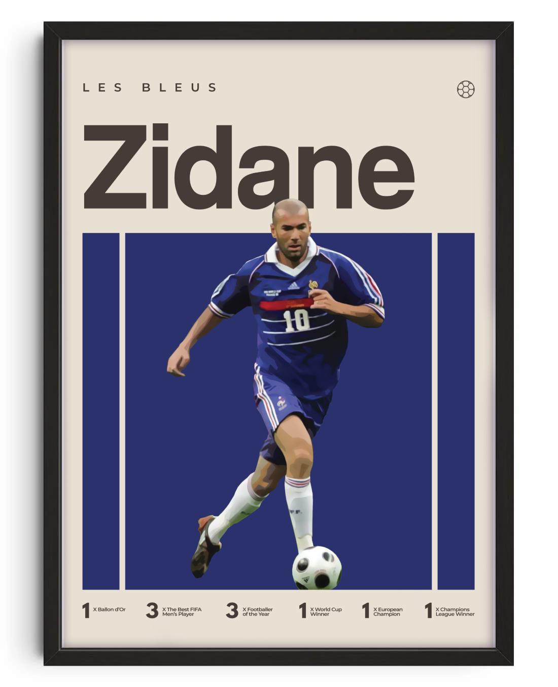 Zinedine Zidane Poster - France FC Poster | BigWeekend Store