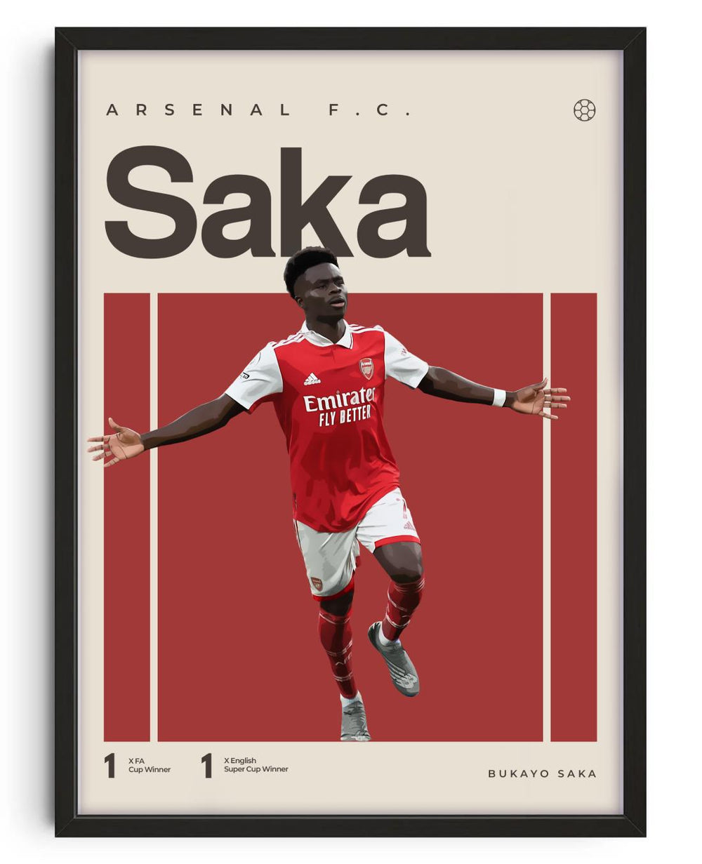 Bukayo Saka Poster - Arsenal Print | BigWeekend Store