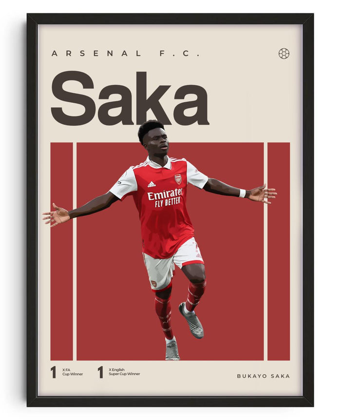 Bukayo Saka Poster - Arsenal Print | BigWeekend Store