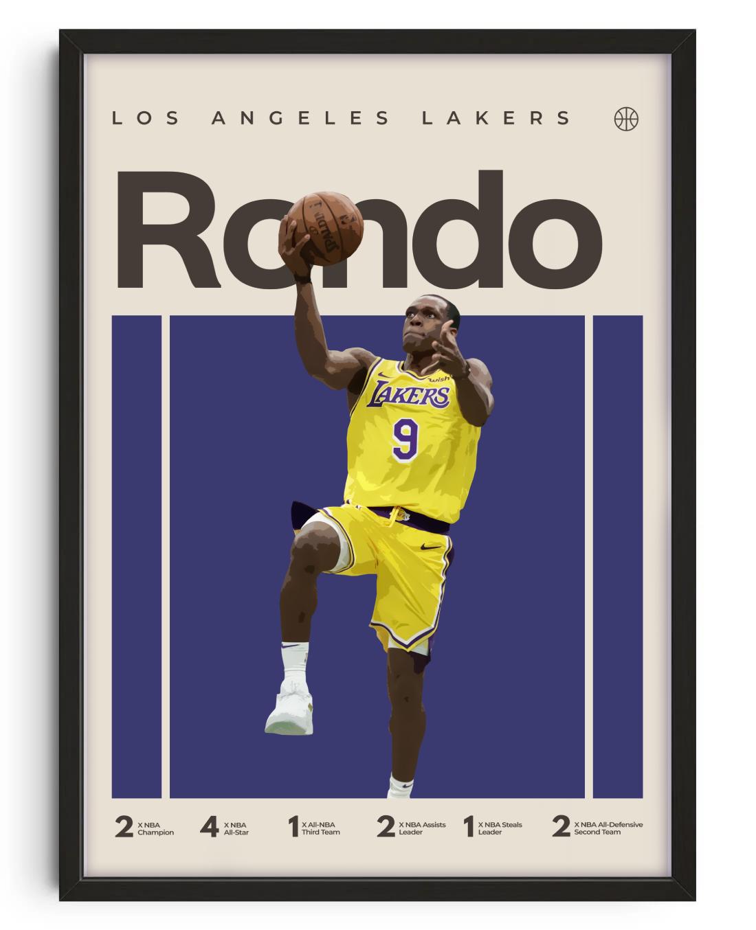 Rajon Rondo Poster - LA Lakers | BigWeekend Store