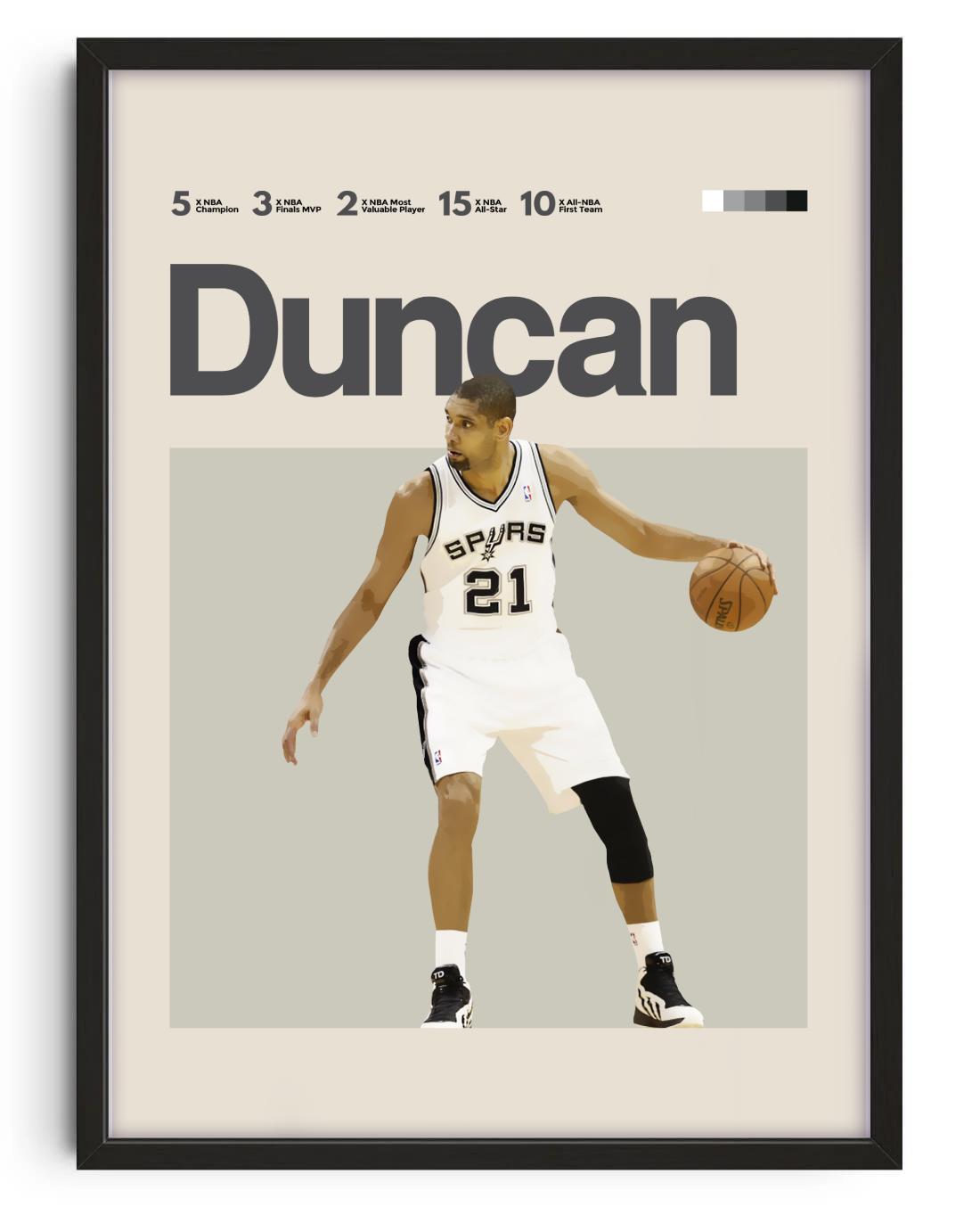 Tim Duncan Poster - San Antonio Spurs Print | BigWeekend store
