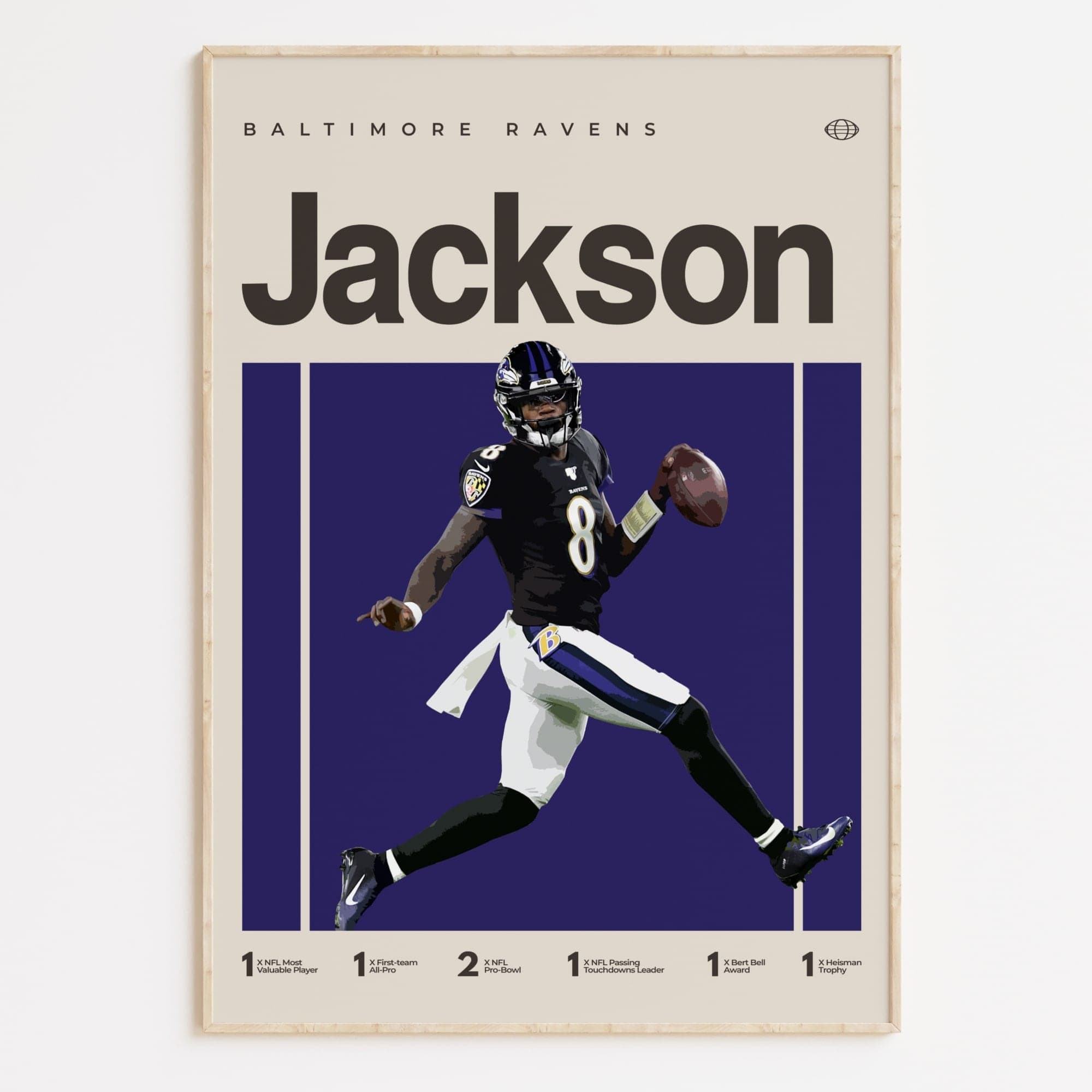 Lamar Jackson Poster - Baltimore Ravens Art Print | BigWeekend Store