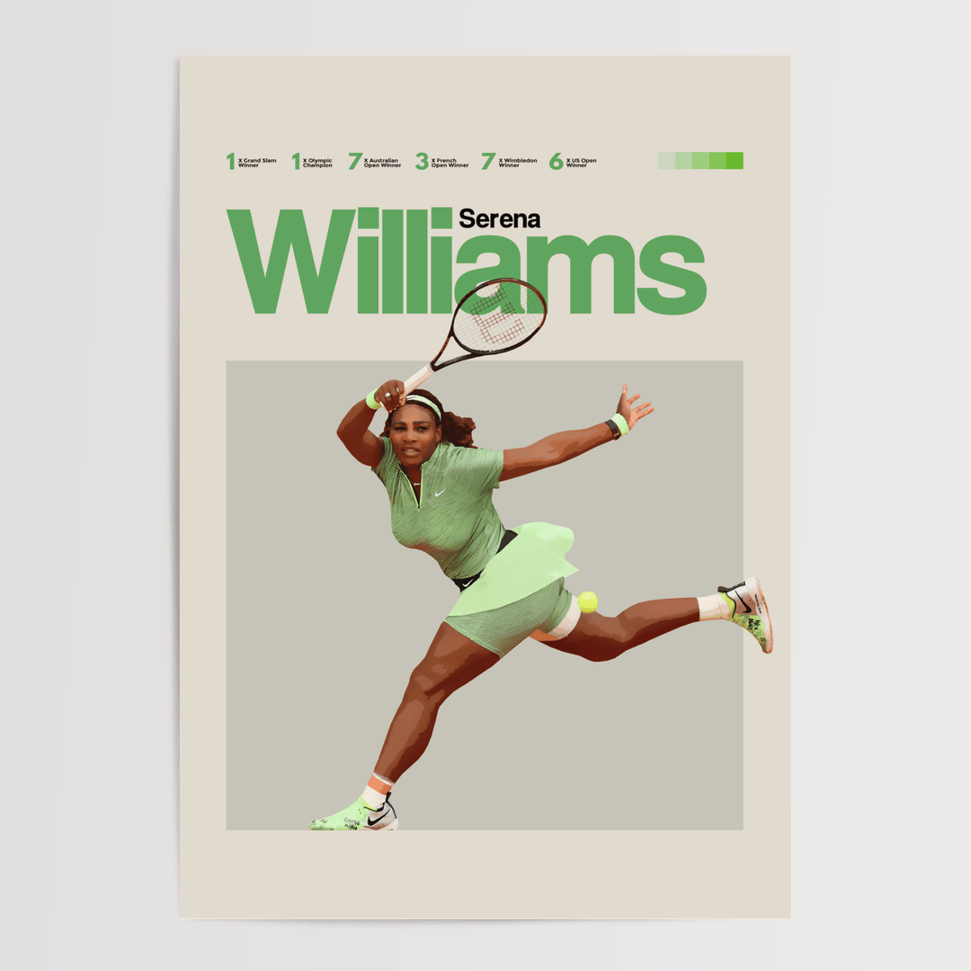 Serena Williams Poster - Tennis Print | BigWeekend Store – Big Weekend