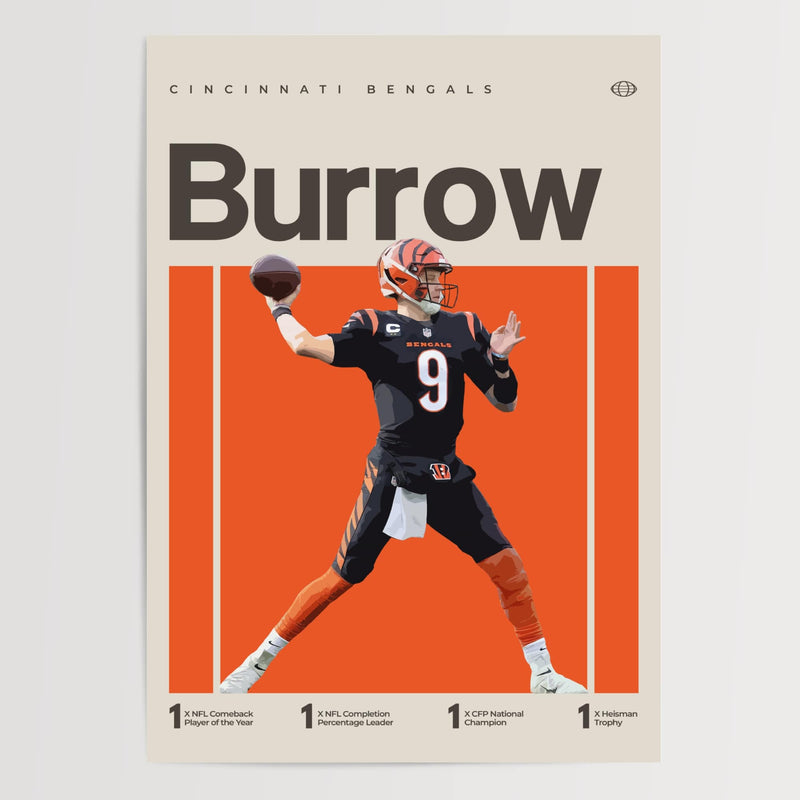 Joe Burrow Poster - Cincinnati Bengals | BigWeekend Store