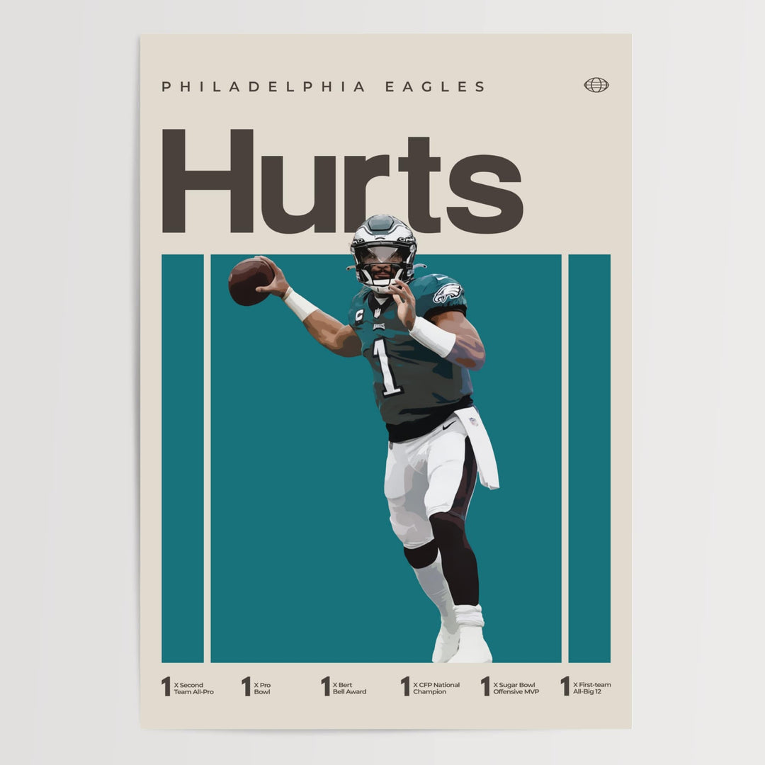 Jalen Hurts Poster - Philadelphia Eagles | BigWeekend Store – Big Weekend