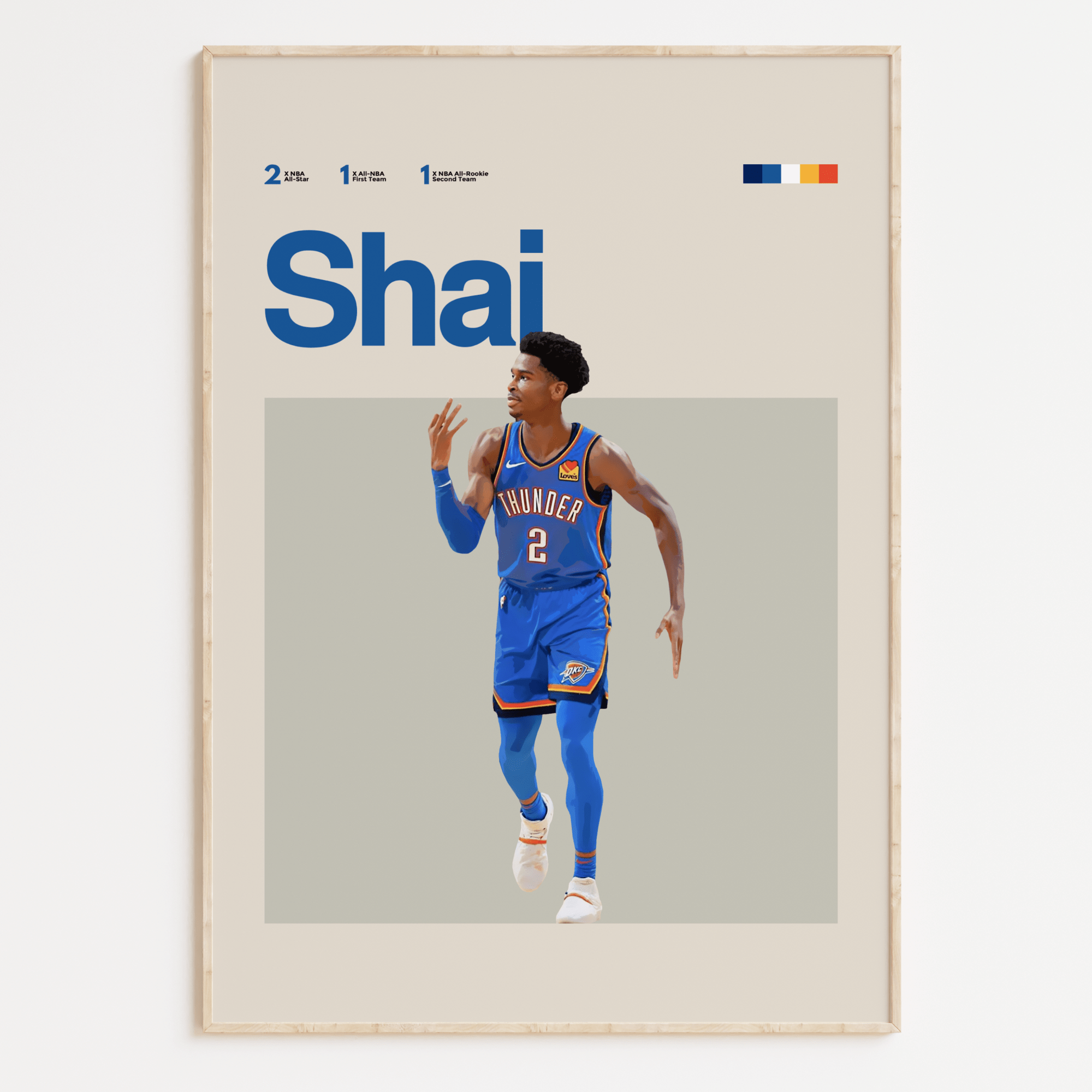 Shai Gilgeous-Alexander Poster - Oklahoma City Thunder | BigWeekend Store