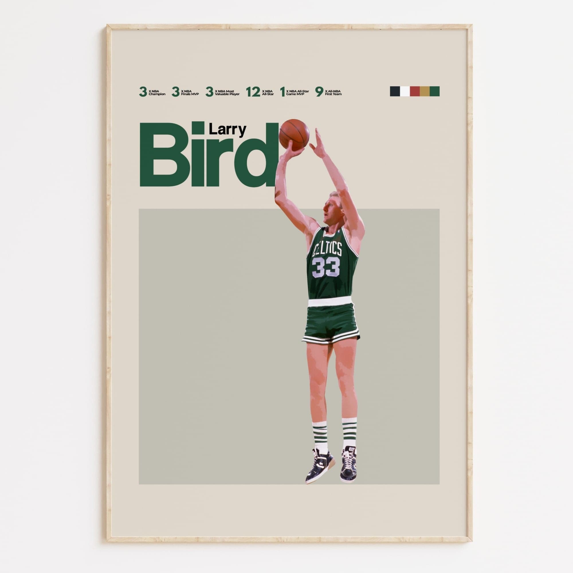 Larry Bird Poster - Boston Celtics | BigWeekend Store