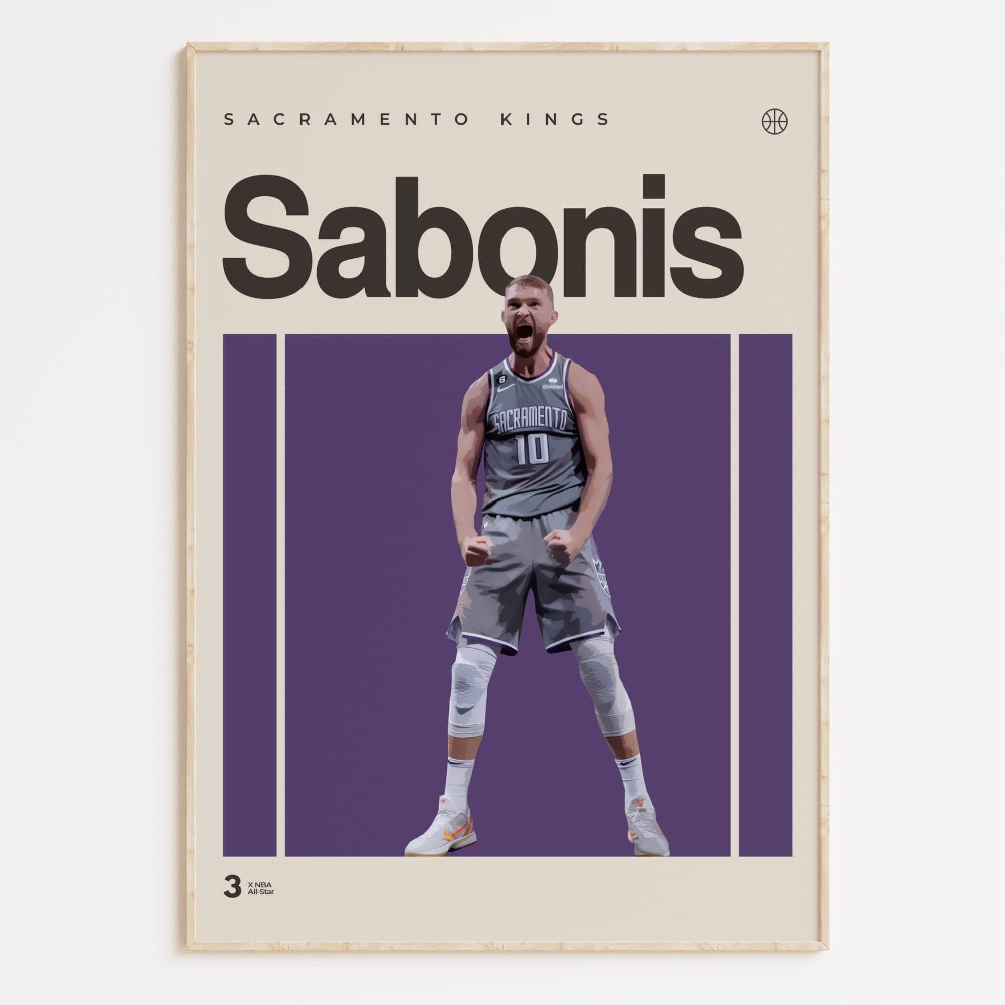 Domantas Sabonis Poster - Sacramento Kings | BigWeekend Store