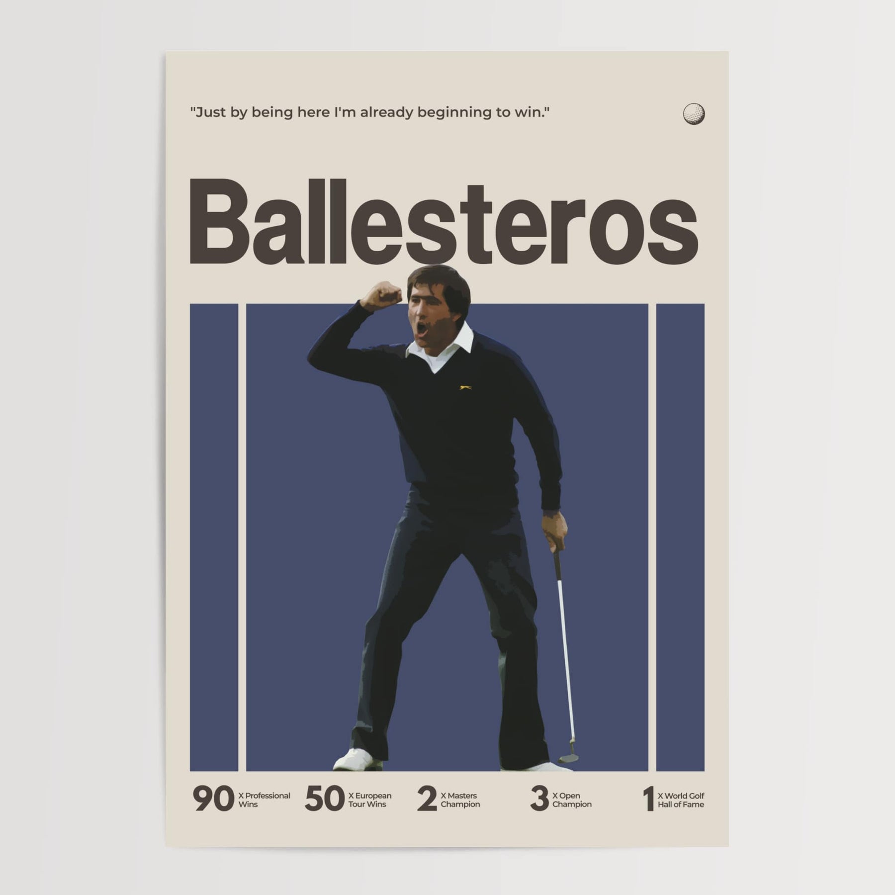 Seve Ballesteros Poster: Celebrate Golfing Greatness | BigWeekend Store