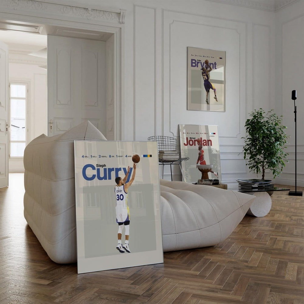 NBA Bundle Posters(Set of 4) - Curry, James, Bryan, Jordan