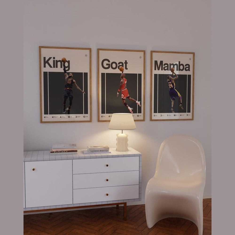 NBA Posters set of 3 - King, Goat, Mamba