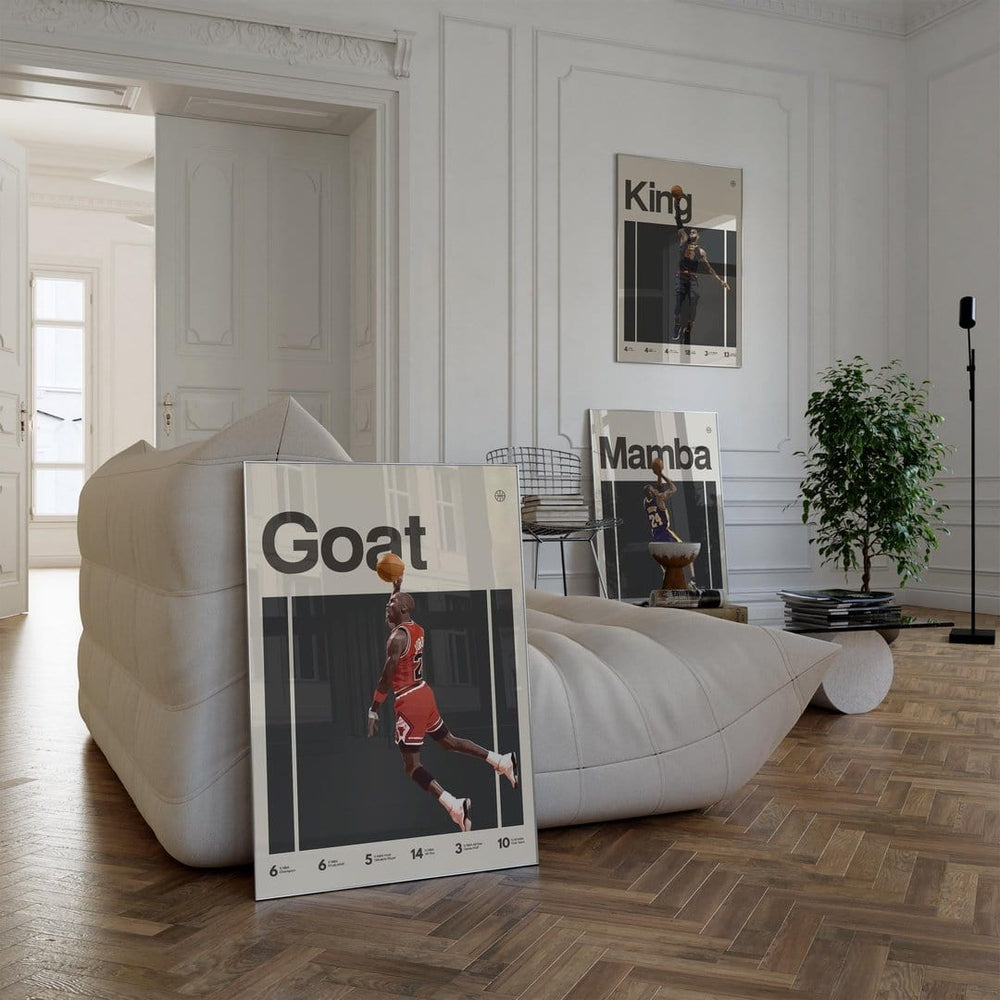 NBA Posters set of 3 - King, Goat, Mamba