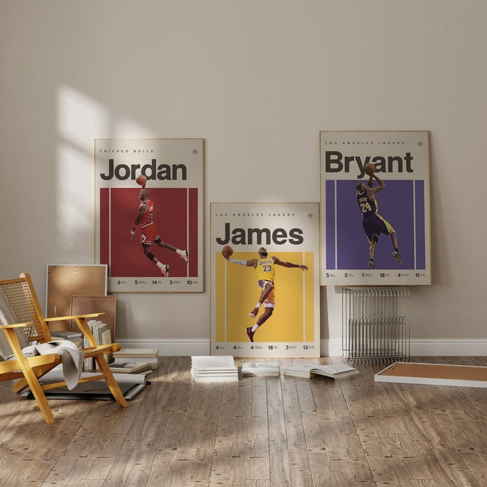 NBA Posters(Set of 3)- James, Bryan, Jordan